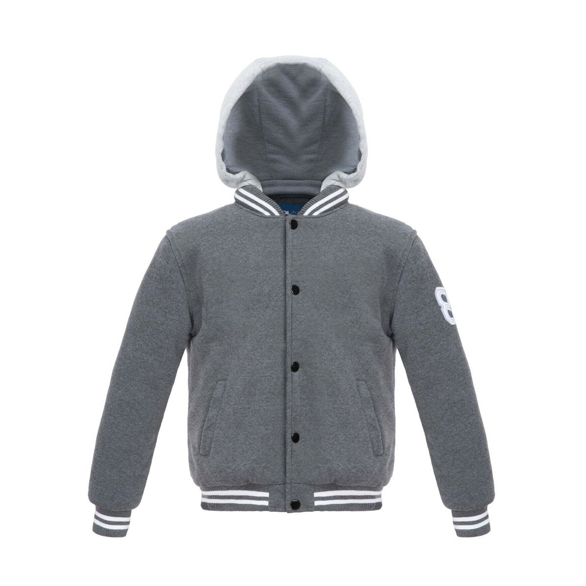 Custom Men’s Padded FLEECE VARSITY Jacket Letterman Baseball Zip-off ...