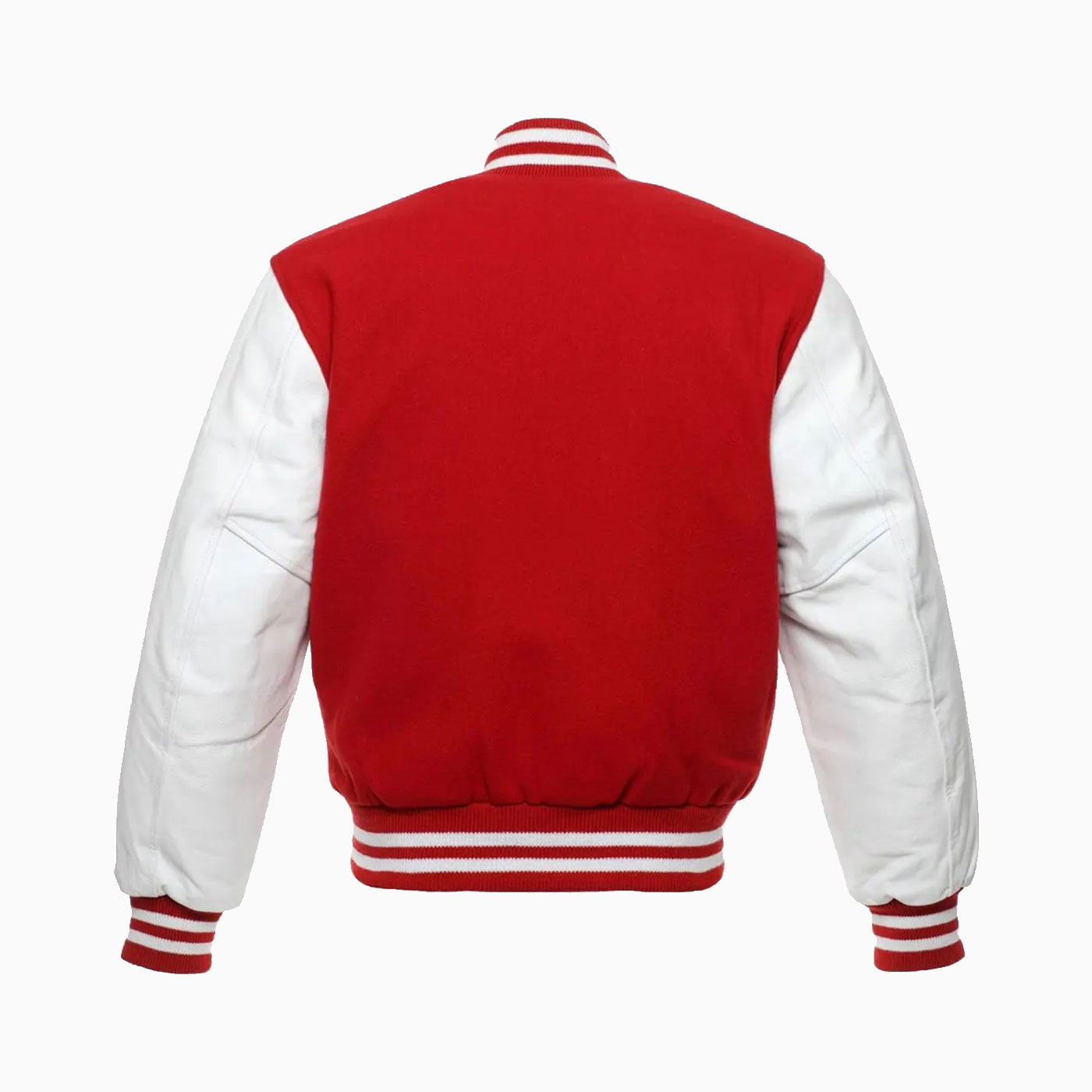 Custom Mens Red Wool Body & White Leather Sleeves Varsity Jacket ...