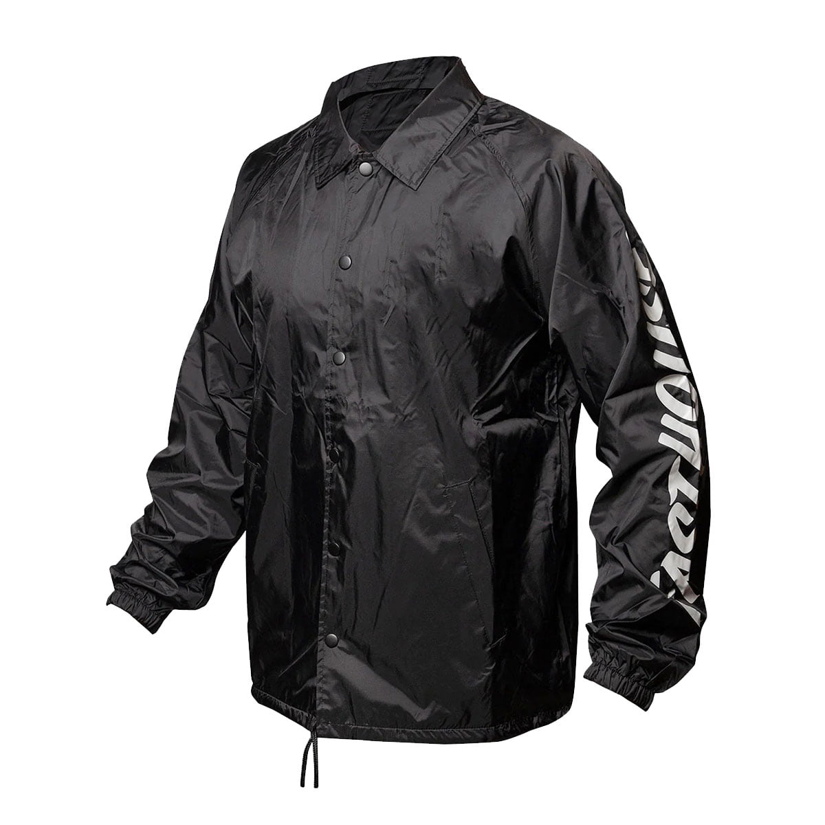 Custom Team Collared Coach Jacket - Black | Wholesale