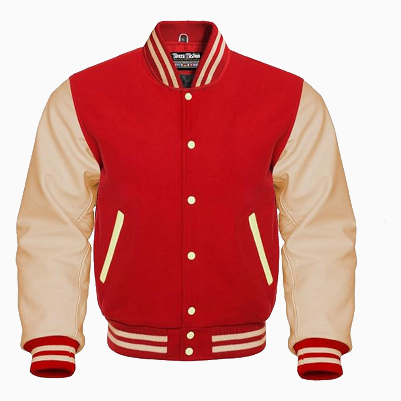 Custom Varsity Letterman Forest Green Wool and Genuine Cream Leather ...
